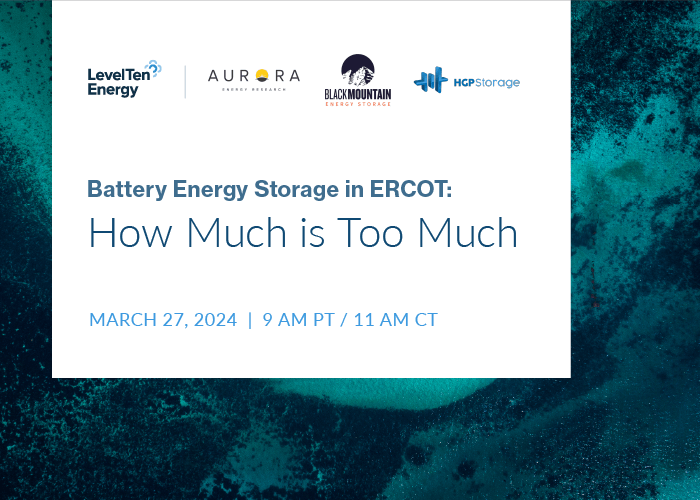 Webinar: Battery Energy Storage in ERCOT: How Much is Too Much
